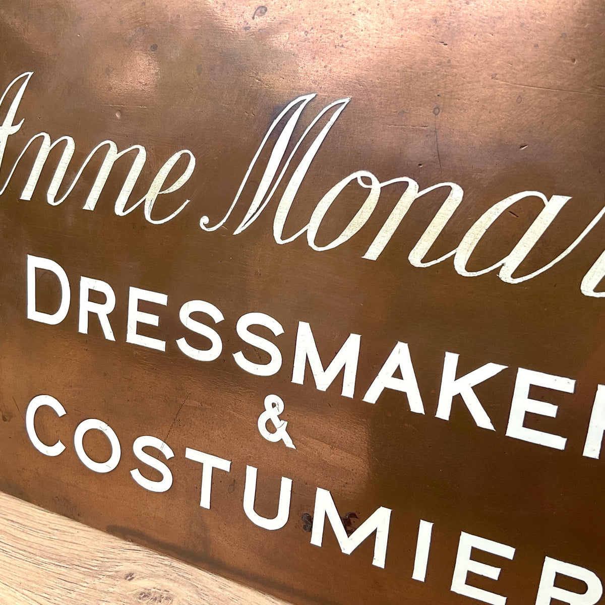 STASH - Bronze Trade Sign "Dressmaker & Costumier" – Stash